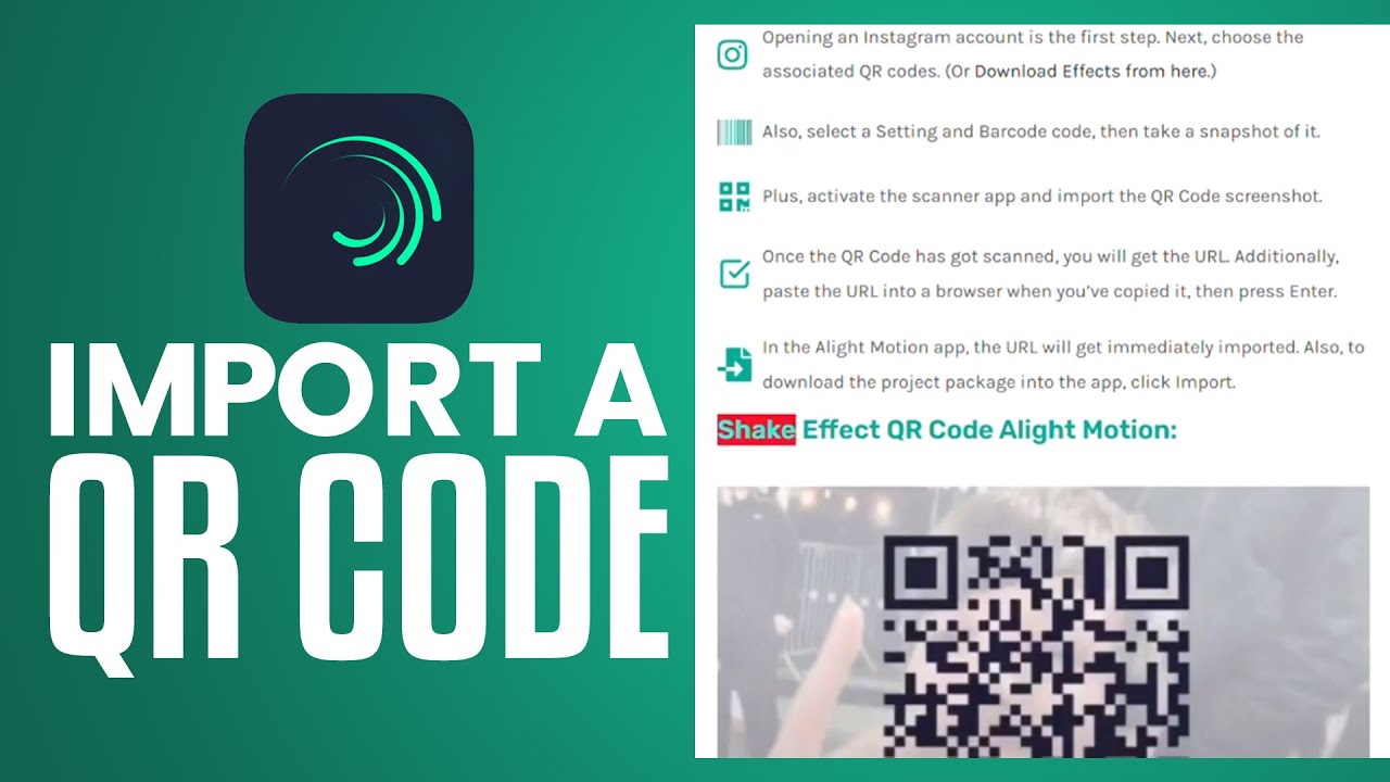 How To Import QR Code On Alight Motion (2023) Easy Tutorial - YouTube