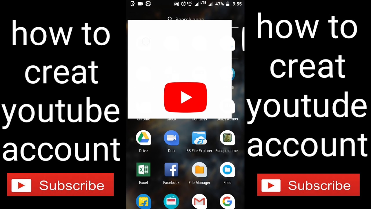 How to create YouTube account in your phone - YouTube