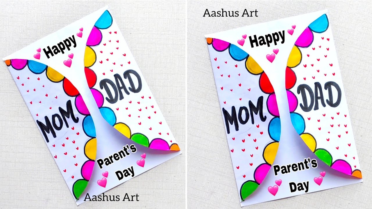 Parents day card making handmade/Easy and Beautiful Card for Parents ...