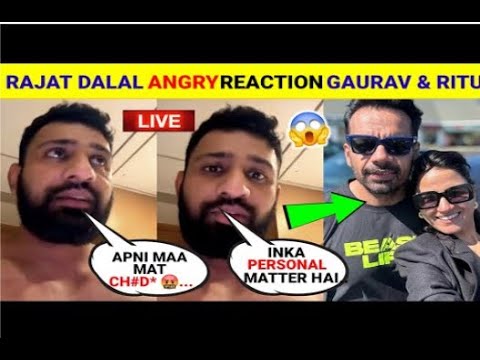 OMG😳 Rajat dalal angry reaction on flying beast and ritu rathee divorce ...