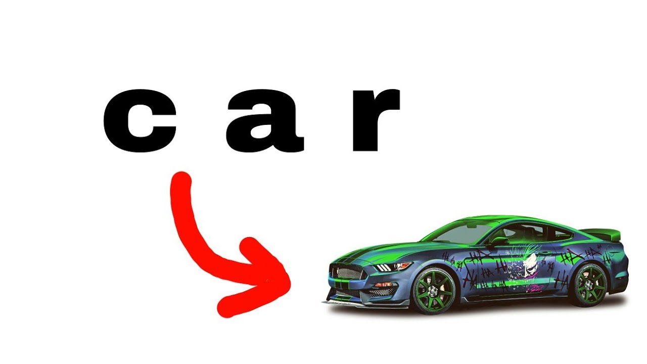 Easy! How to turn words CAR into a Cartoon for kids - Let's Learn ...