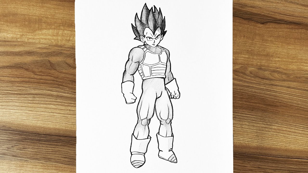 How to draw Vegeta full body || Vegeta drawing full body || Dragon Ball ...