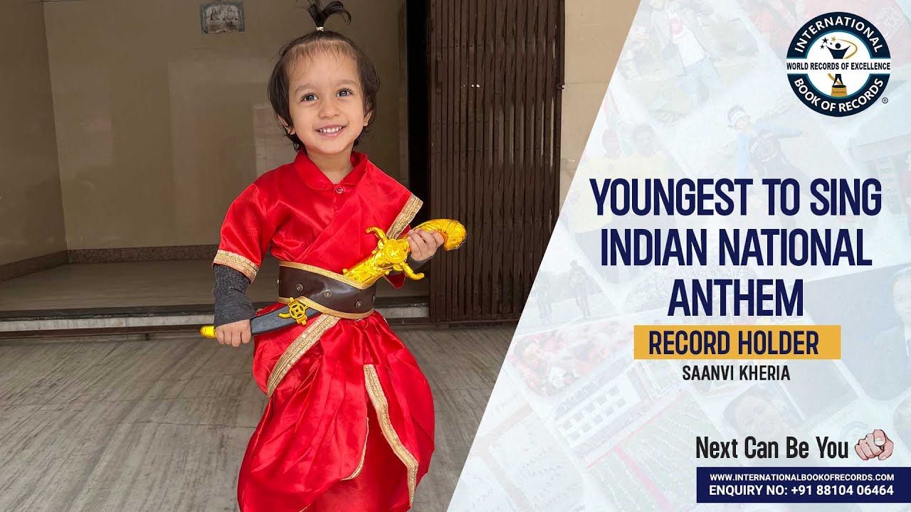 YOUNGEST TO SING INDIAN NATIONAL ANTHEM - YouTube