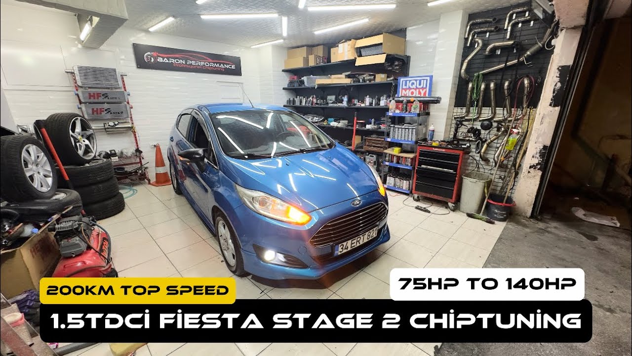 1.5 TDCİ FİESTA STAGE 2 CHİPTUNİNG 75HP TO 140 HP / 200KM TOP SPEED - YouTube