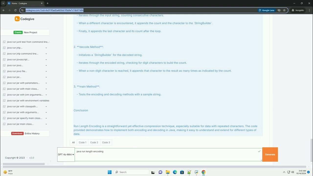 java run length encoding - YouTube