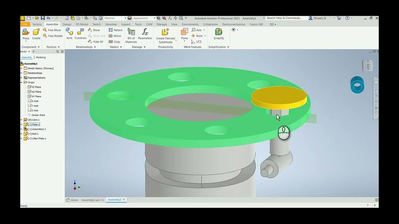 Autodesk Inventor [How to drive cam path?] - YouTube