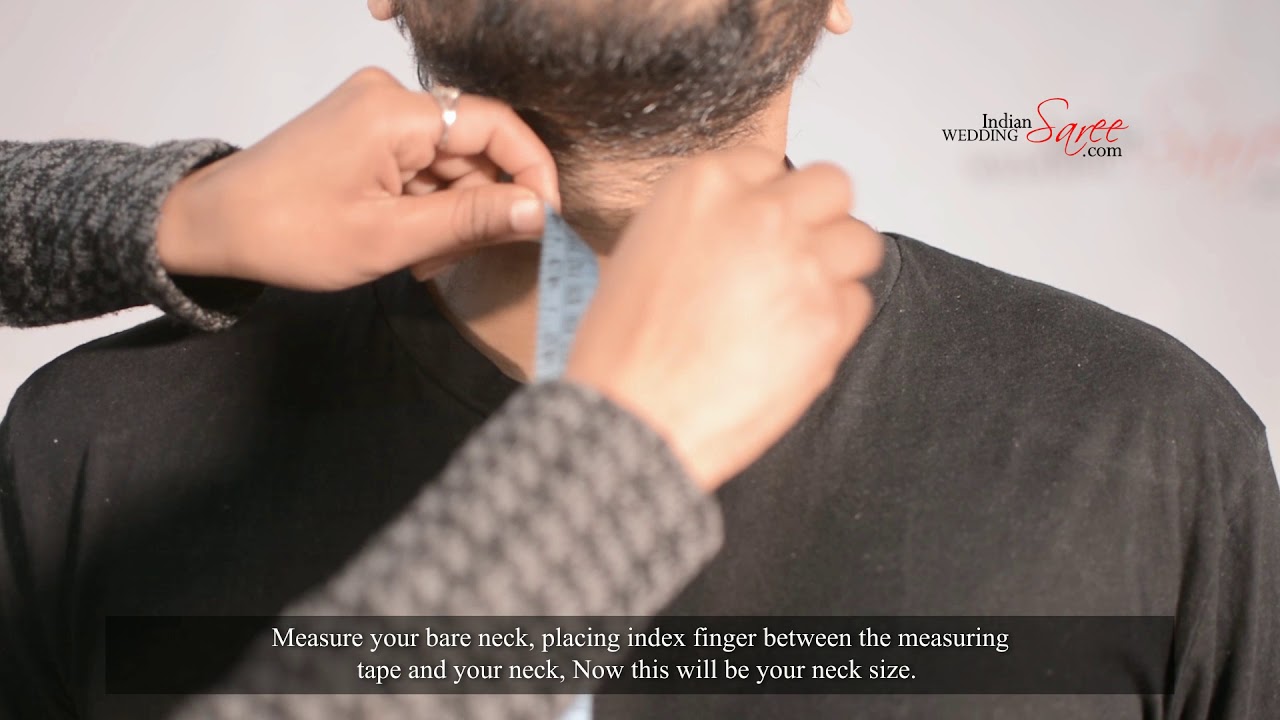 How to measure neck size for men’s wear | Tutorial by Indian Wedding ...