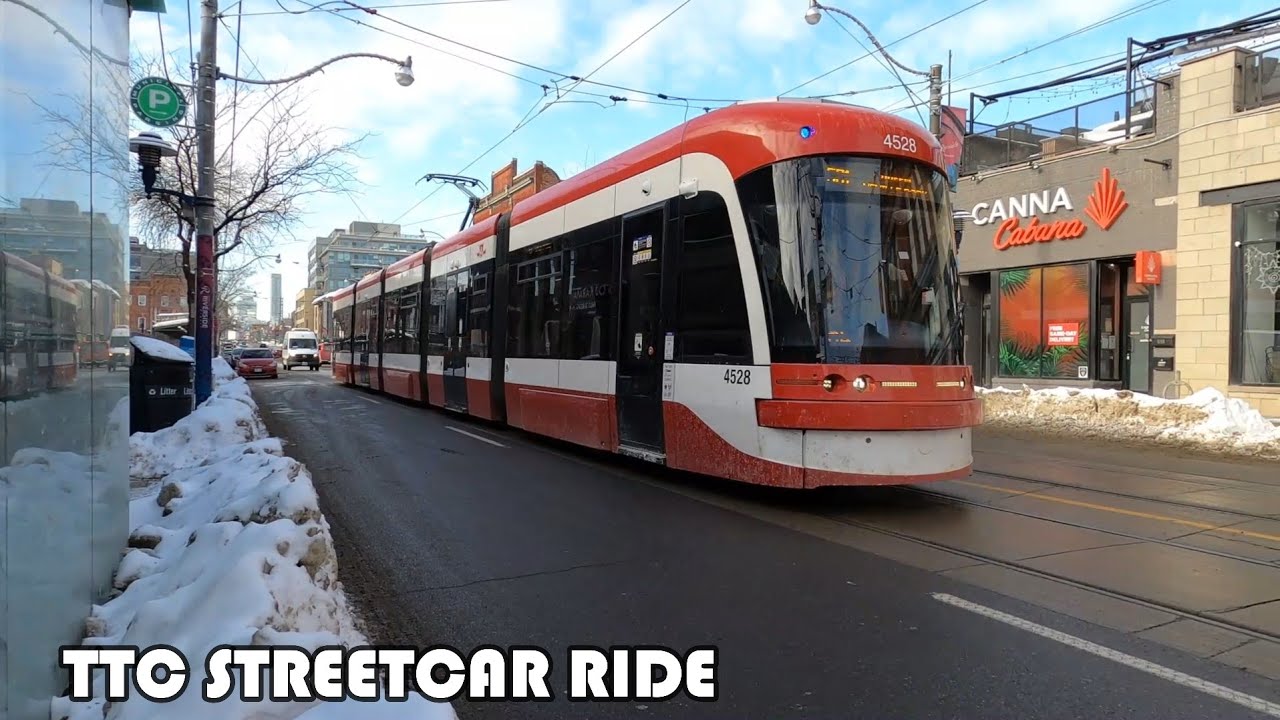 TTC Route 501 Streetcar Ride From Broadview Avenue To Neville Park Blvd ...