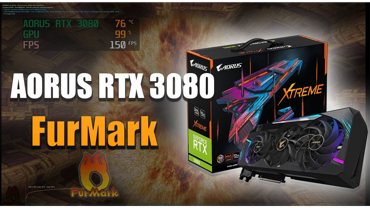🔥 AORUS RTX 3080 FurMark Stress Test – Max Temp, FPS, 4K Benchmark ...