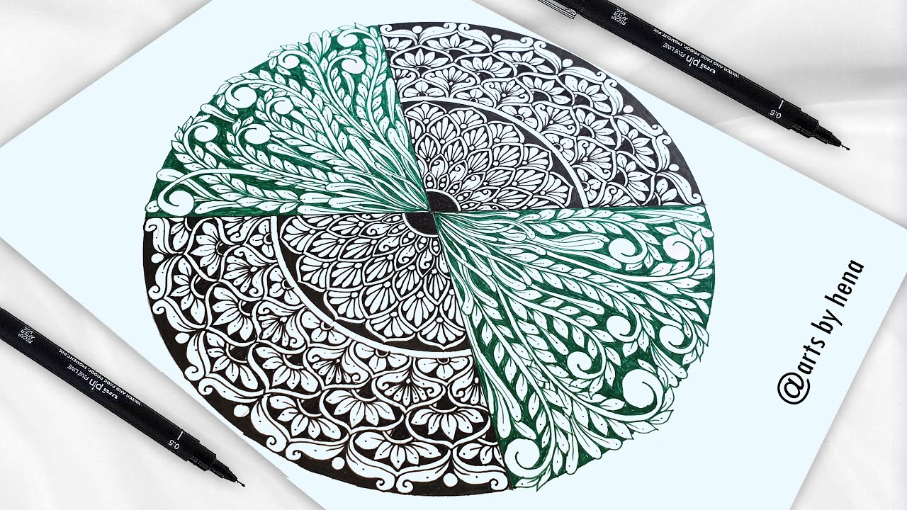 How To Draw Colorful Mandala Art For Beginners 🌟🌟 Mandala Art 🌟🌟Step by ...