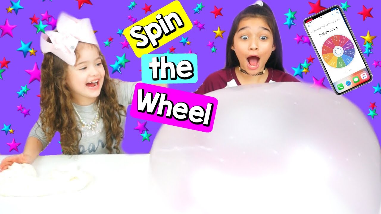 Mystery Wheel of Slime challenge using Spinner Wheel App - YouTube