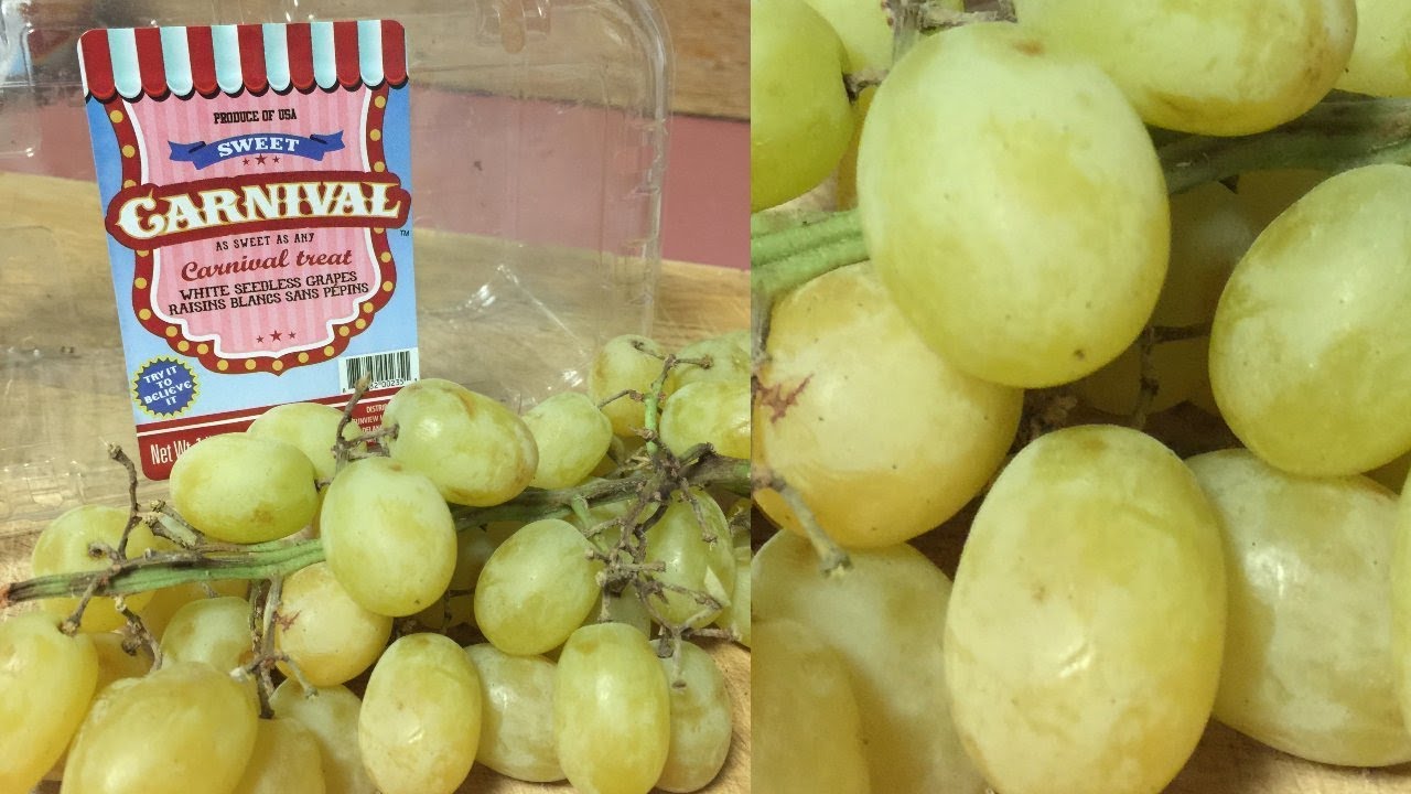 Fancy-Dancy New Fruit: Sweet Carnival White Grapes - YouTube