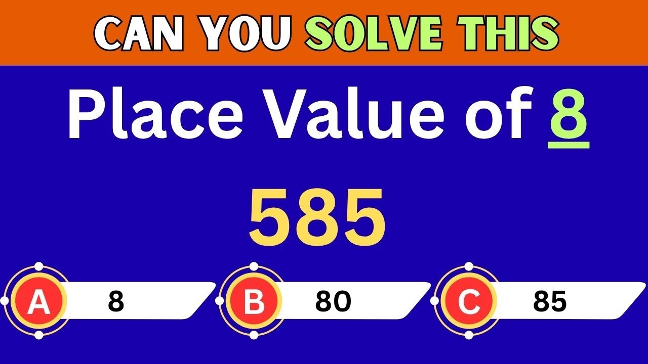 CAN YOU SOLVE THIS LARGE NUMBER | Place Value, Face Value & Comparing ...