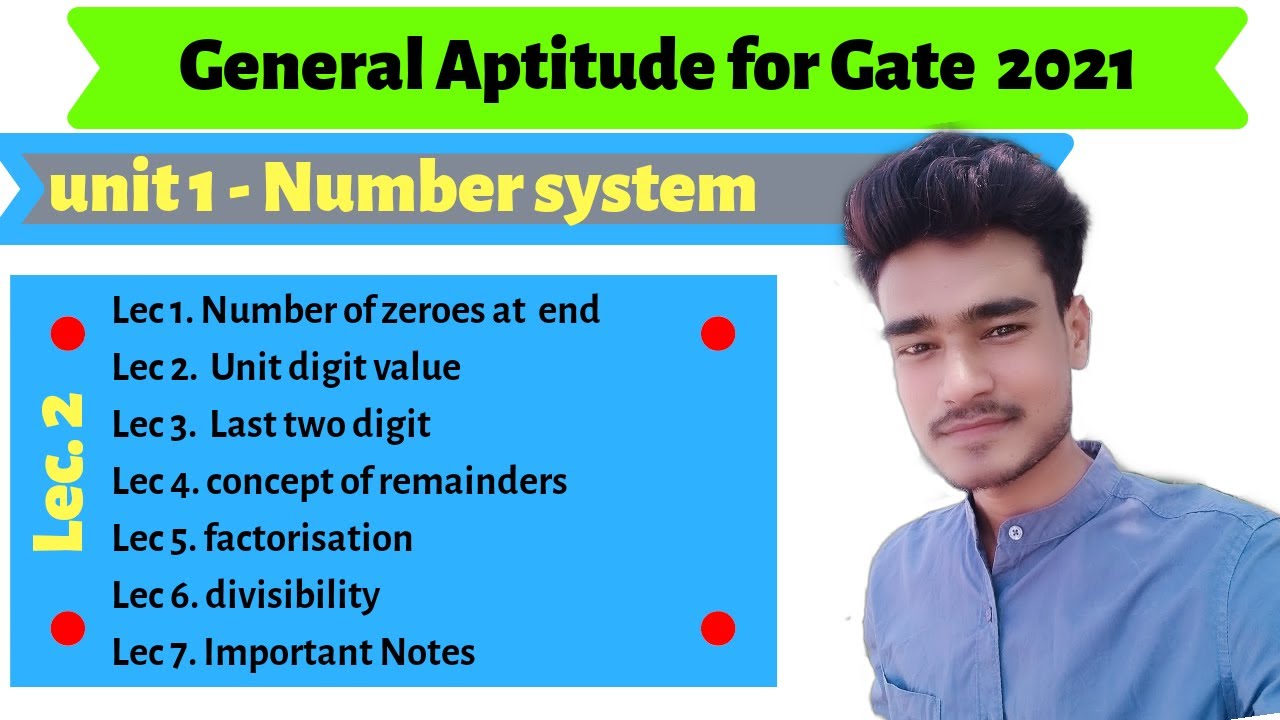 Unit digit value unit 1- lec 2 , Number system, general Aptitude for ...