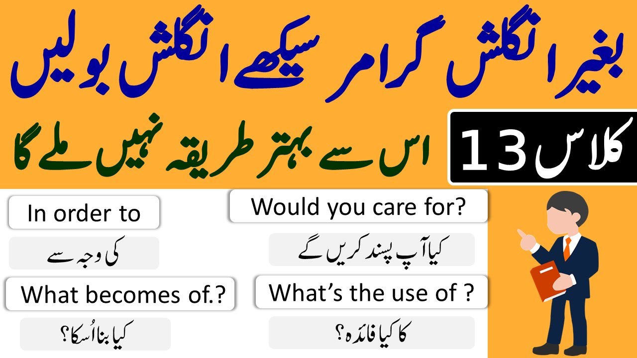 English Language Course in Urdu Class 13 | Basic English Speaking ...