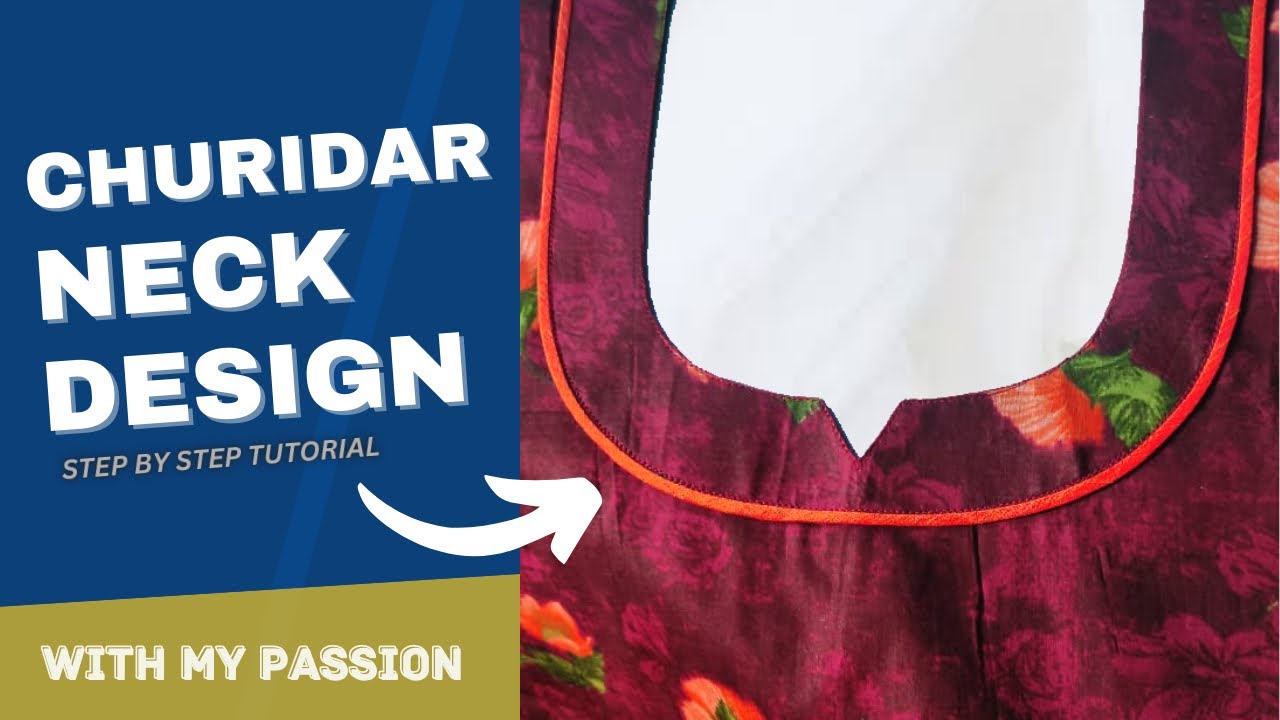 Easy Churidar Neck Model Cutting & Stitching - YouTube