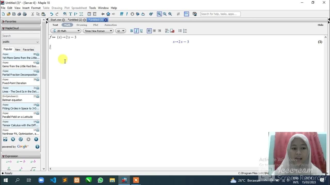 PENGGUNAAN APLIKASI MAPLE 18 PADA MATERI FUNGSI (PEMETAAN)-Pembelajaran Matematika Berbasis TIK ...