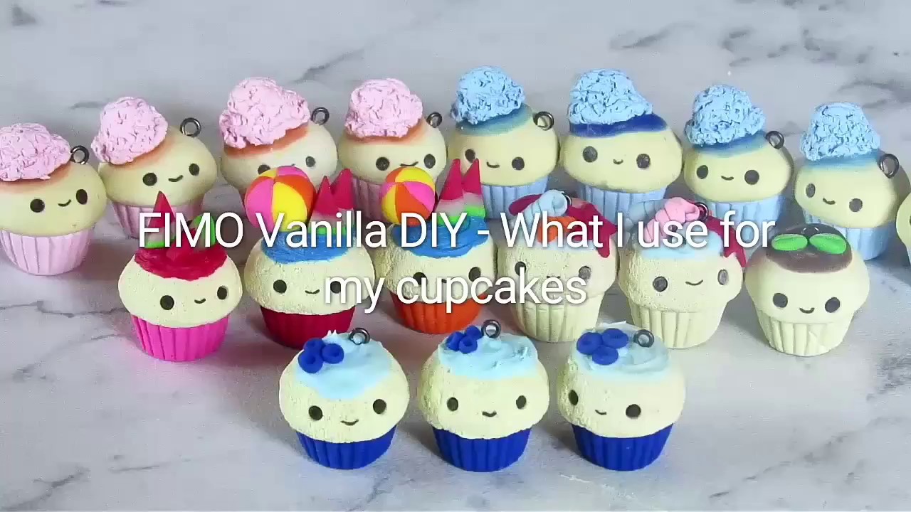 FIMO Vanilla DIY - What I use for my cupcakes - YouTube