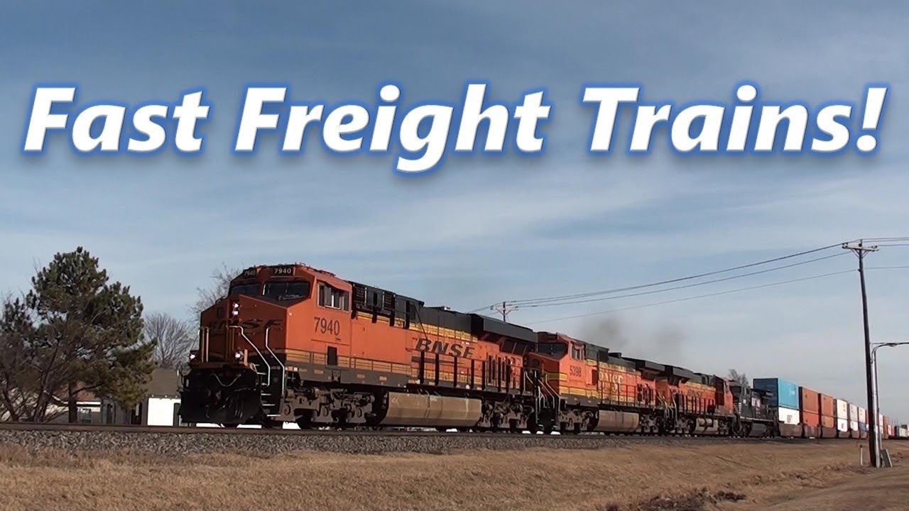 Five Fast Freight Trains at Norman Siding - YouTube