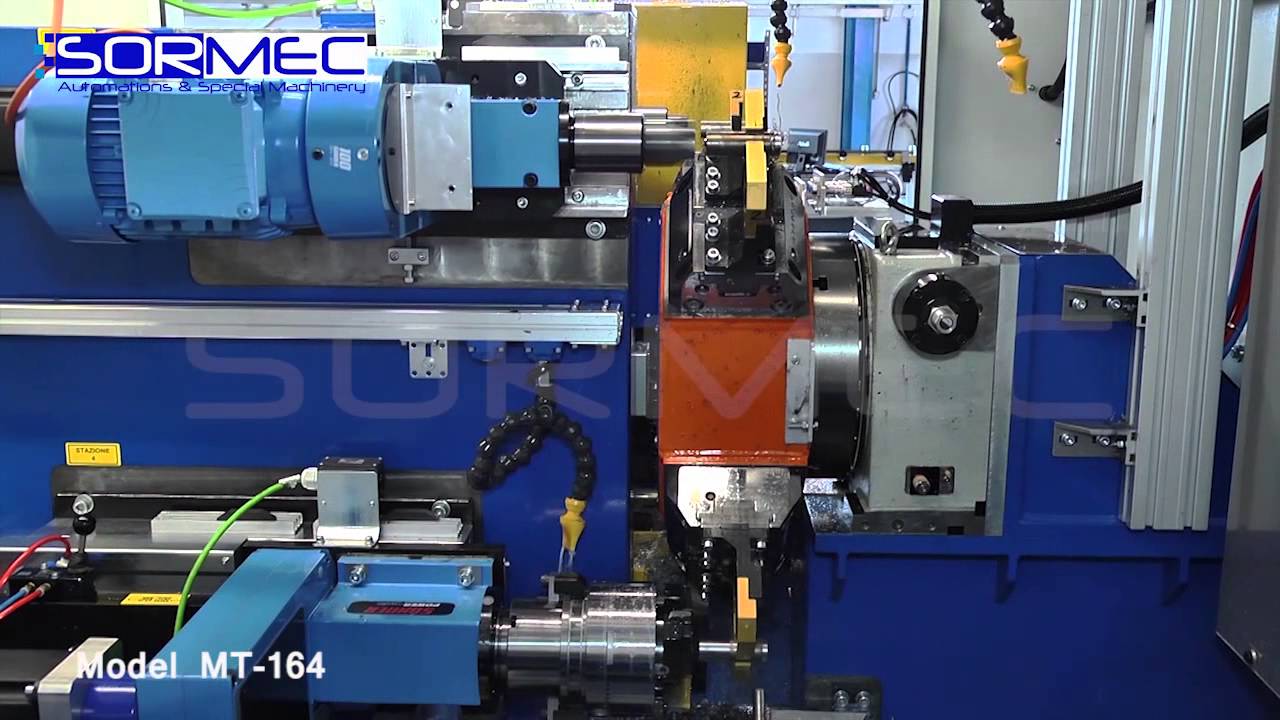 MT-164 Automatic orbital machine to cut, mill and thread tubes - YouTube