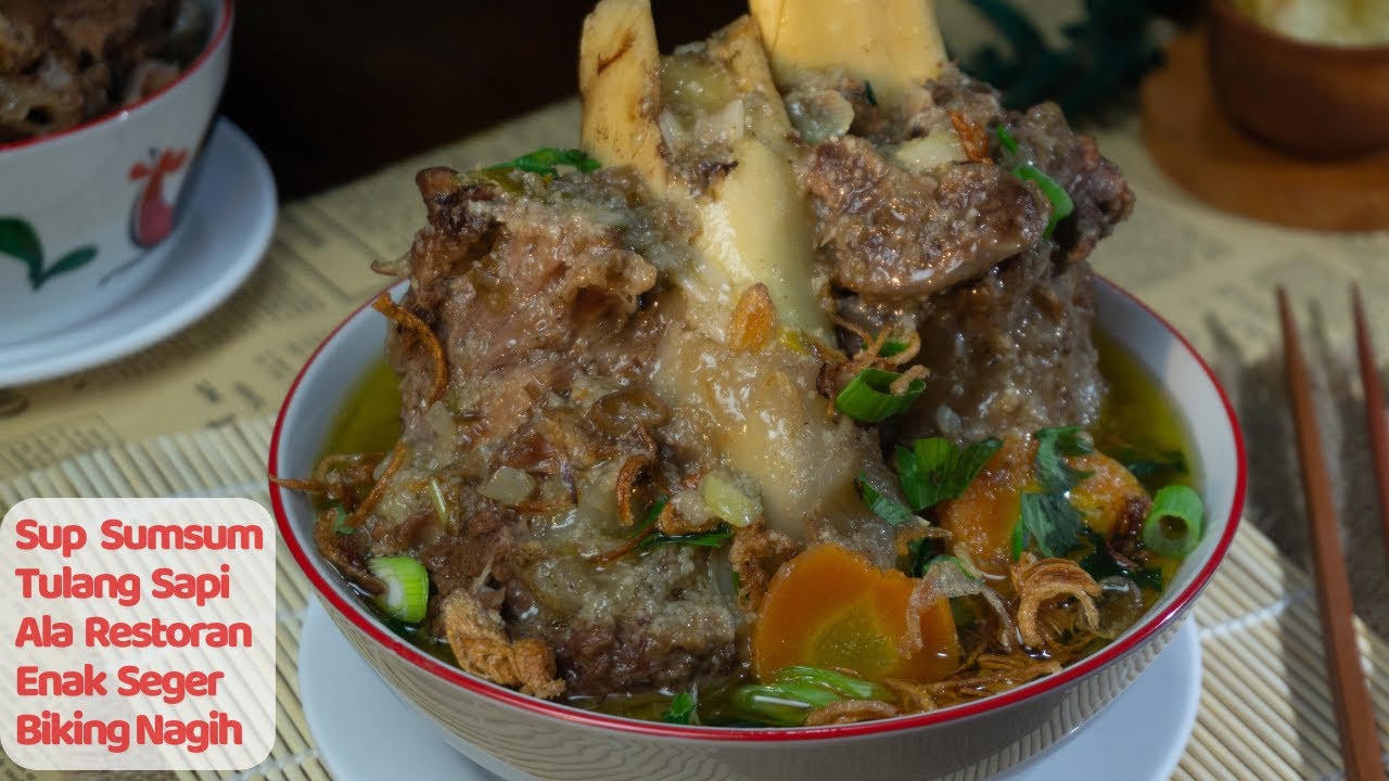 Cara membuat sup sumsum tulang sapi - YouTube