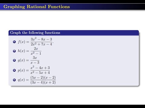 Graphing Rational Functions - YouTube