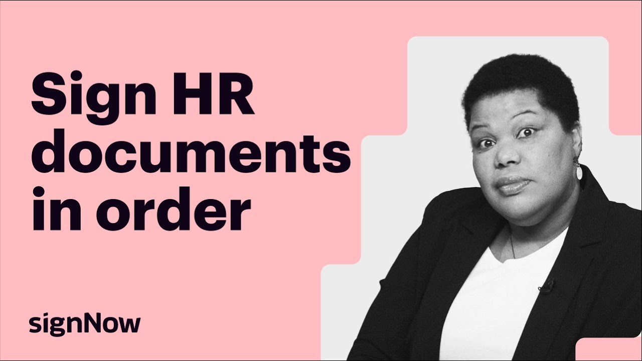 How To Sign HR Documents in Order - YouTube