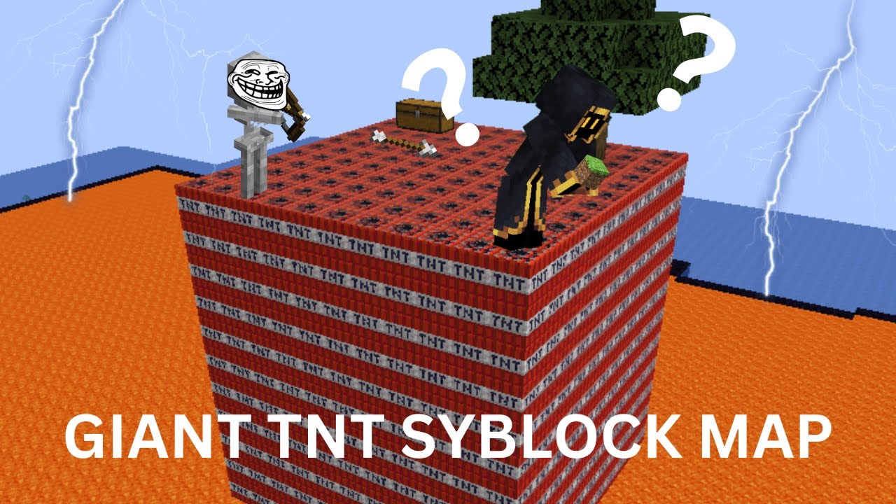 MINECRAFT TNT SKYBLOCK ISLAND SURROUNDED BY LAVA? - YouTube