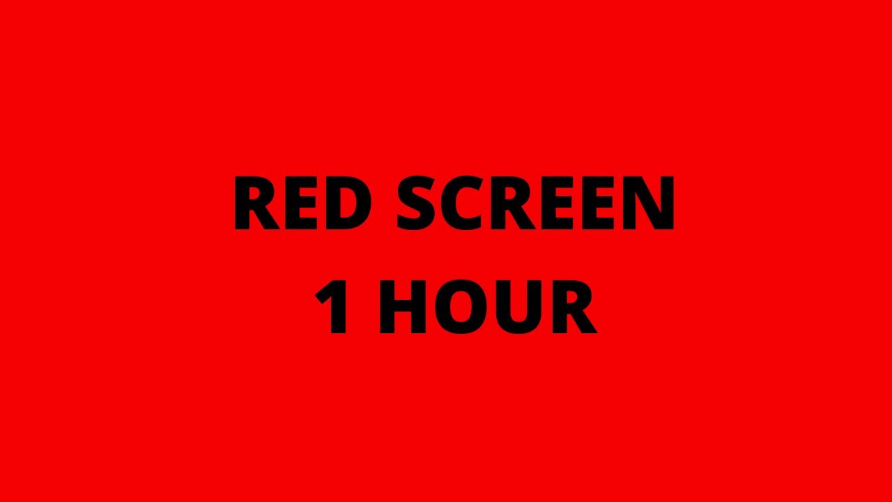 Red Screen 1 Hour | Schermo Rosso 1 Ora | 1 H - YouTube