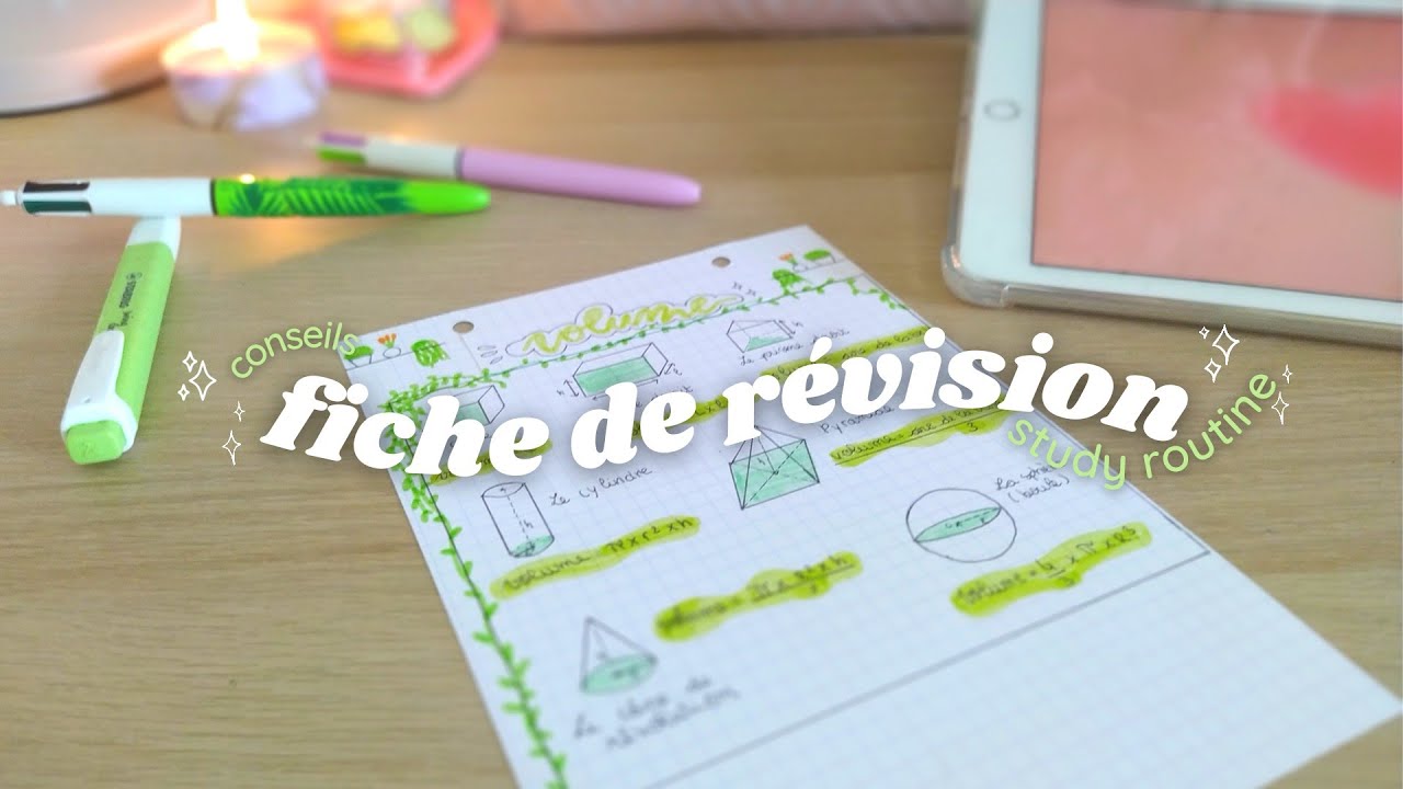 Comment faire un fiche de revision aesthetic? / rapide & efficace pour ...