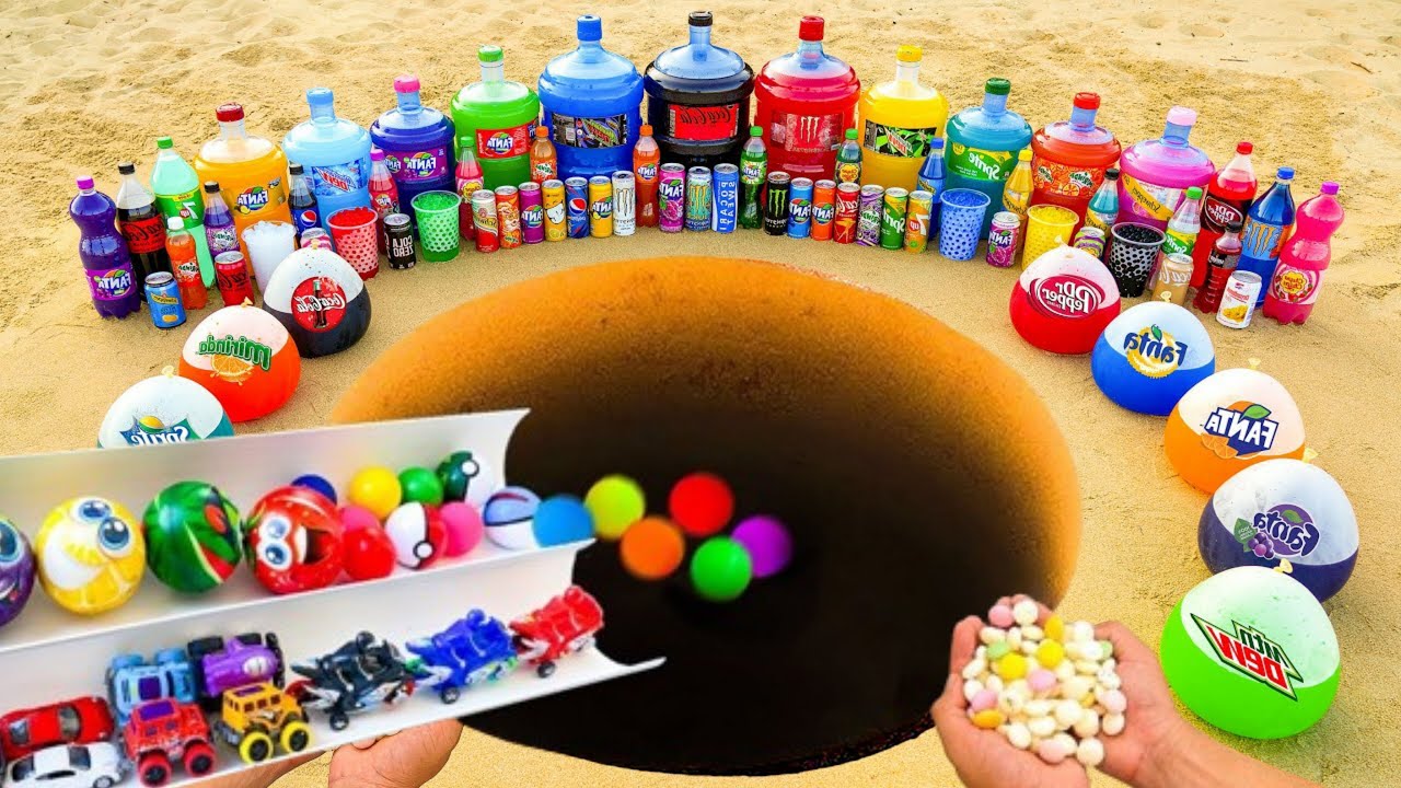 Experiment: Big Toothpaste Eruption From Super Racing Cars, Balloons ...