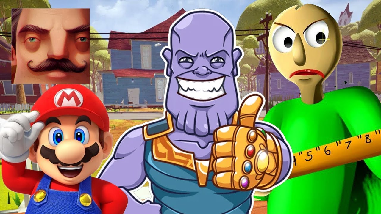 Hello Neighbor - New Secret Neighbor Thanos Baldi Shrek Mario History ...