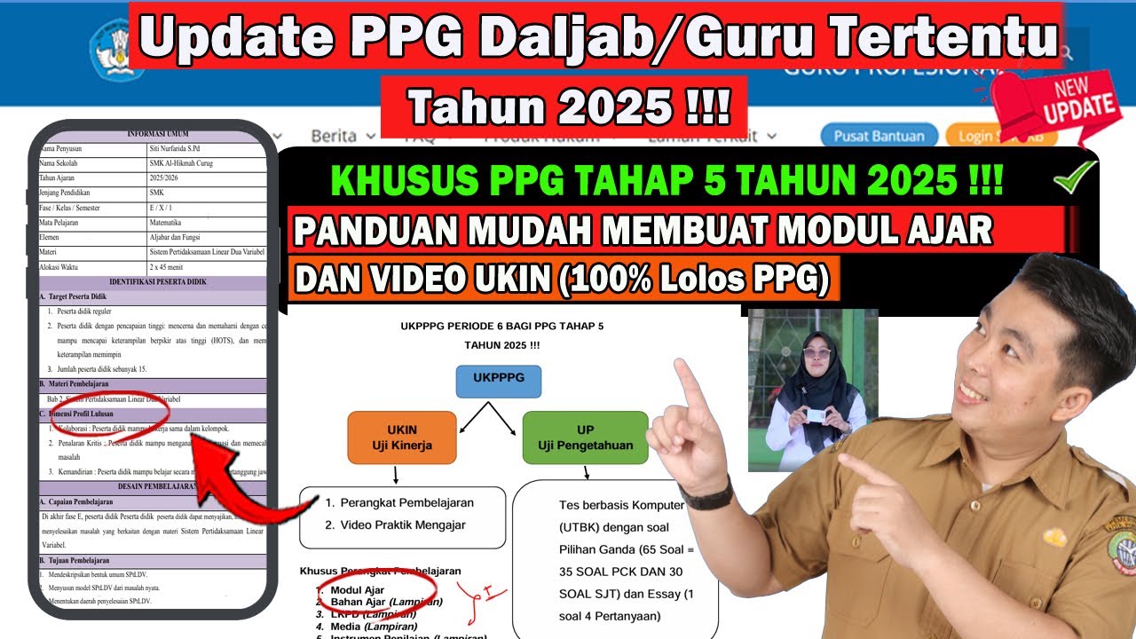 PPG TAHAP 5 !!! CARA MUDAH MEMBUAT MODUL AJAR UKIN DAN TAKE VIDEO UKIN ...