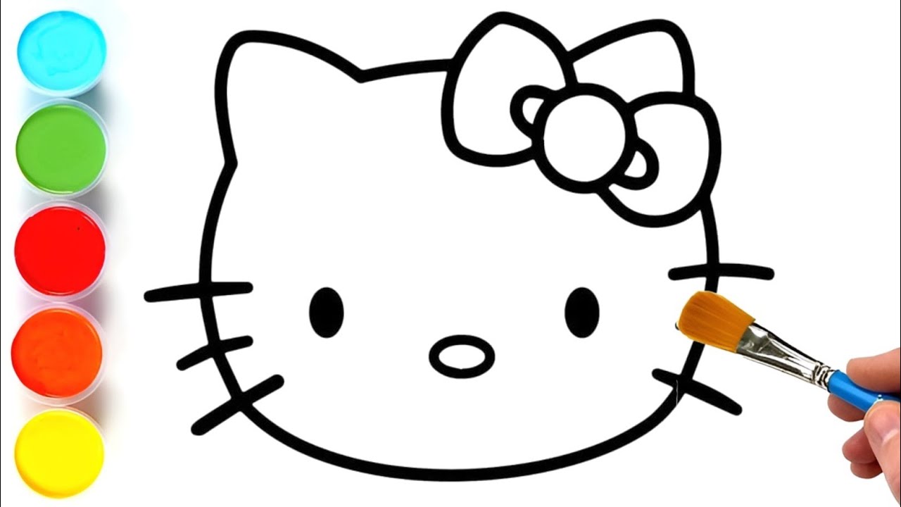 how to draw a hello kitty drawing || hello kitty drawing step by step ...