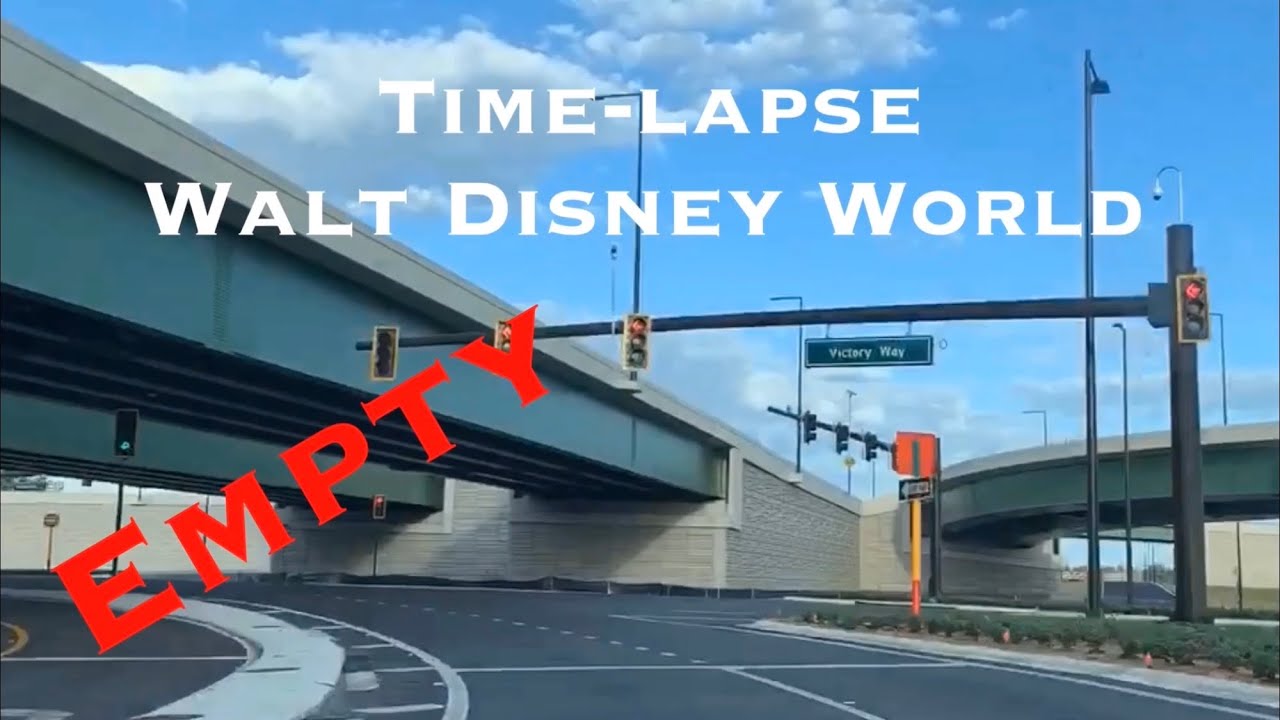 Empty Walt Disney World Time-lapse Drive - YouTube