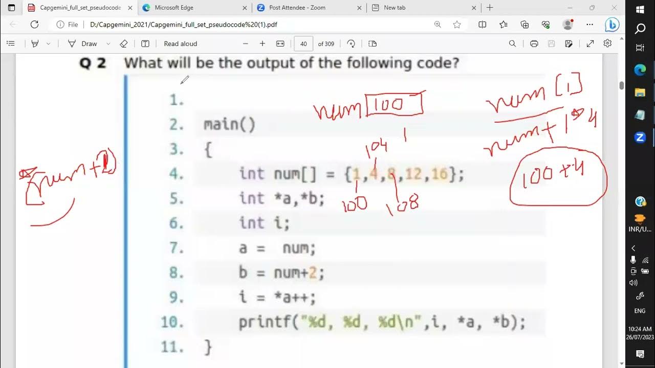 Capgemini_Accenture_DXC_MCQs_PseudoCodes_part 5 - YouTube