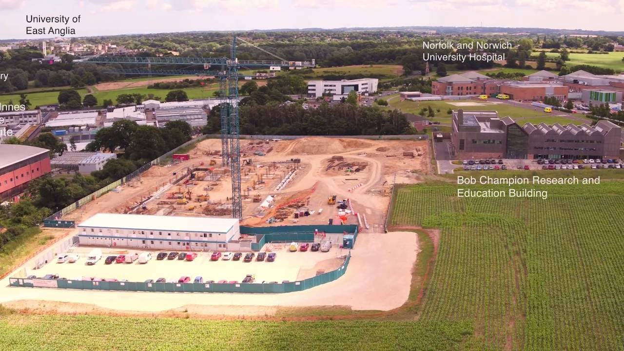 Quadram Institute building plot - July 2016 - YouTube