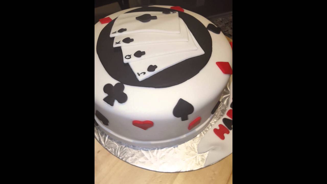 Playing cards cake. birthday cake - YouTube