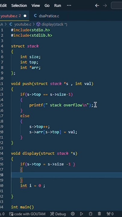push and pop method in stack data structure. #trending #viral #shorts # ...