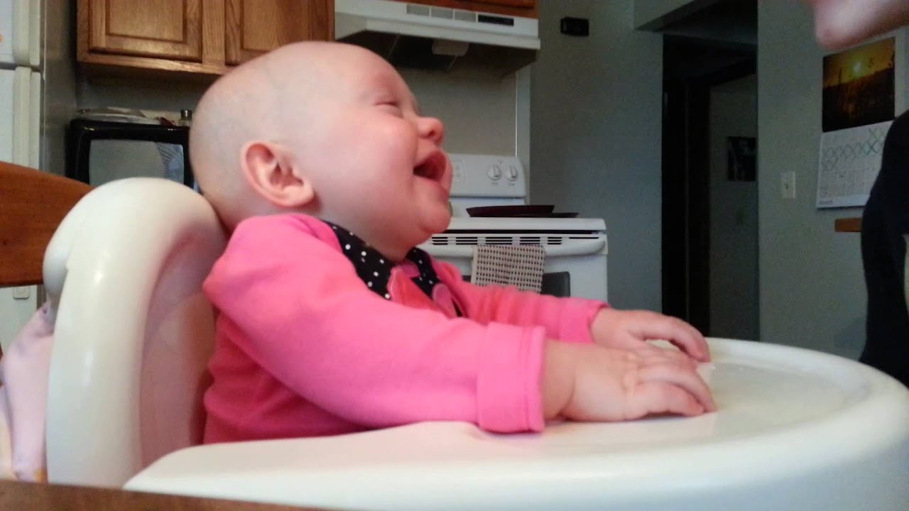 Baby laughing at fake sneeze - YouTube