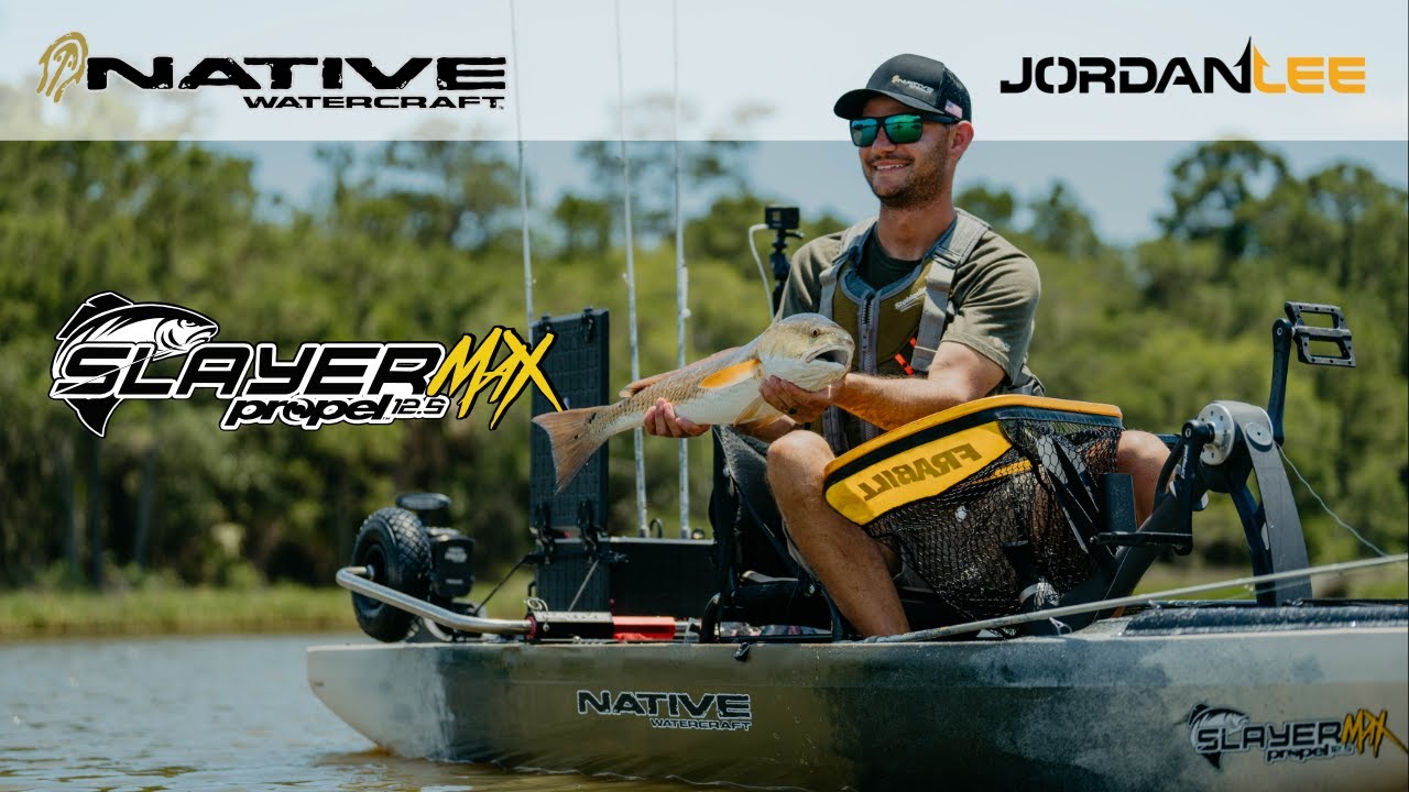 Jordan Lee Fishing for Redfish - Native Watercraft Slayer Max - YouTube