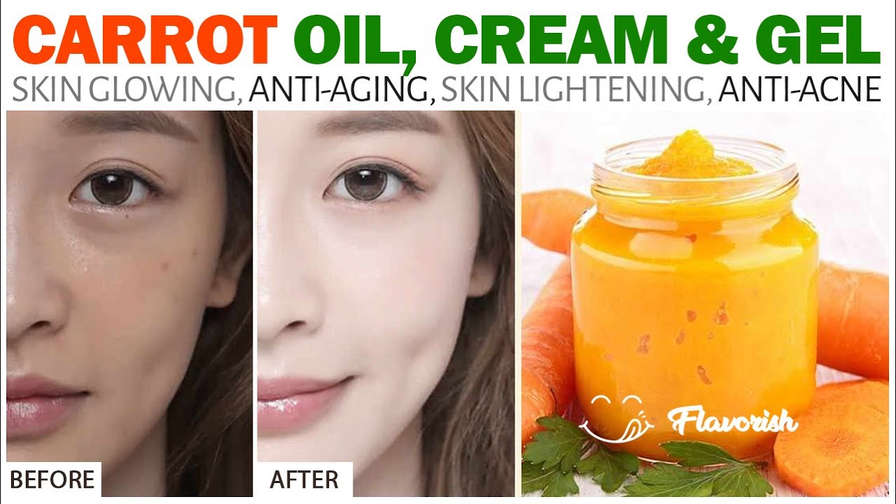 HOW TO MAKE CARROT FACE GEL & CREAM WITH CARROT OIL? | ANTI-AGING, SKIN ...