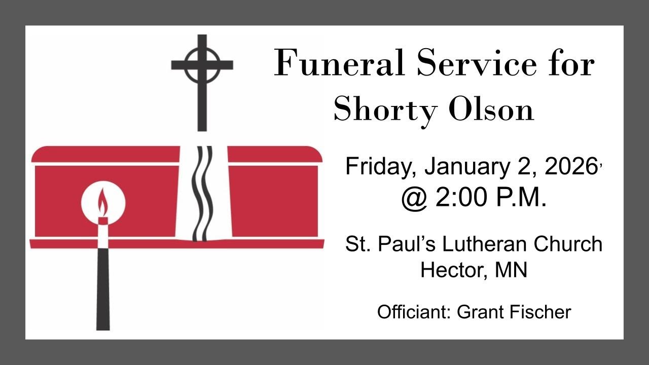 Friday, January 2, 2026 - Funeral Service for Shorty Olson - YouTube