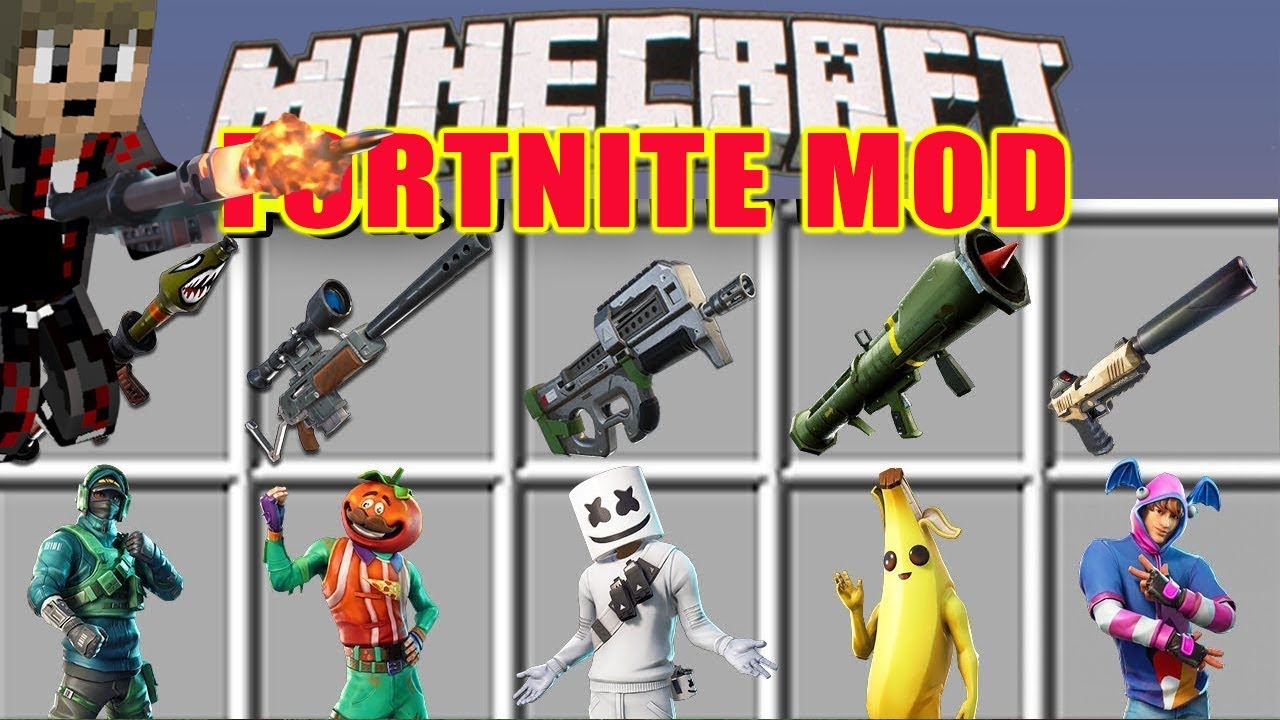 Minecraft FORTNITE MOD!! | VŠECHNY ITEMY A V-BUCKS V MINECRAFTU!! 🤩 ...