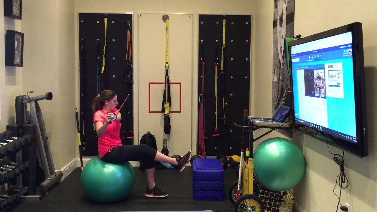 Single leg Physioball shoulder rotation - YouTube