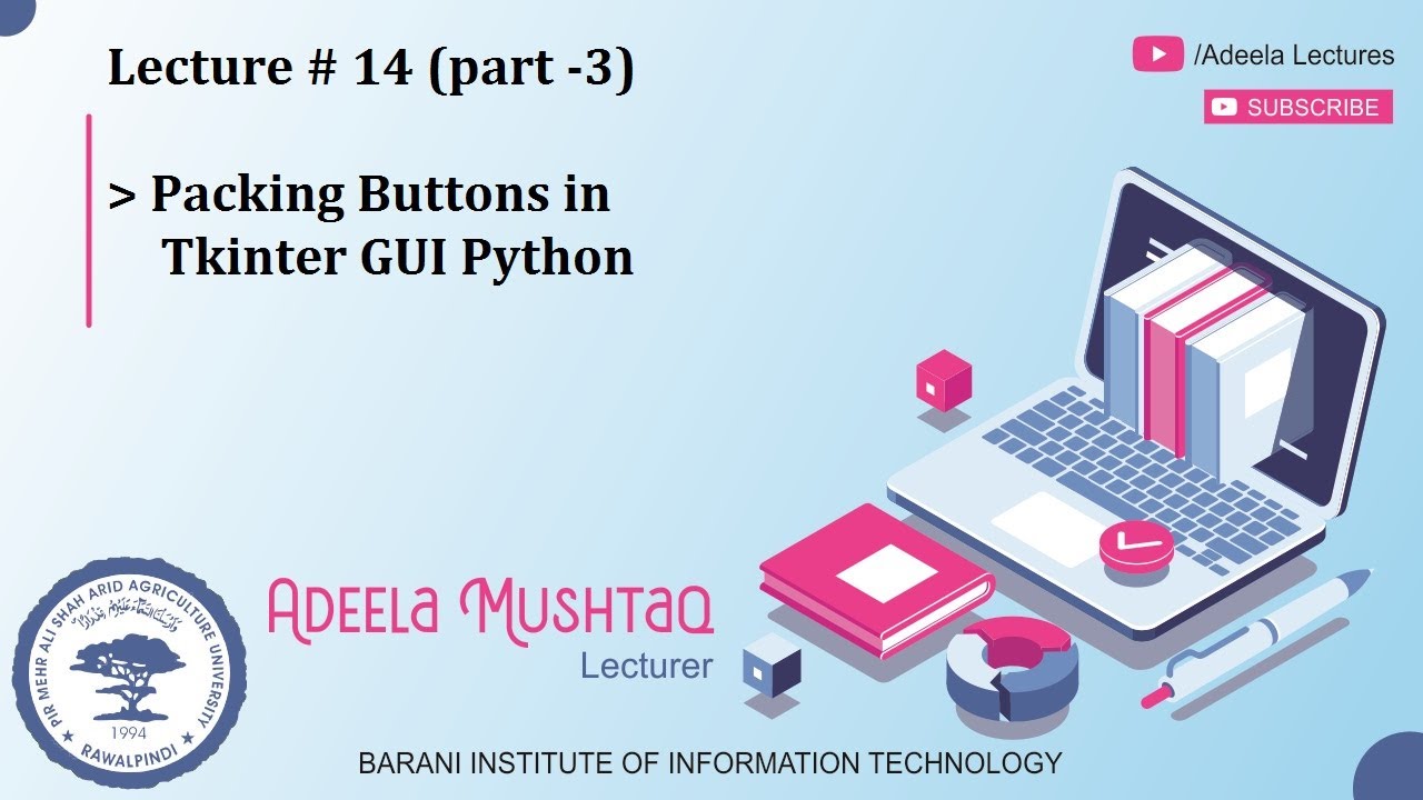 Packing Buttons in Tkinter GUI Python - YouTube