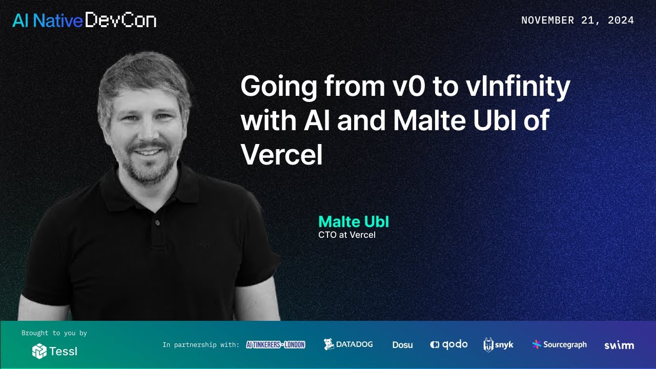 Going from v0 to vInfinity with AI and Malte Ubl of Vercel - YouTube