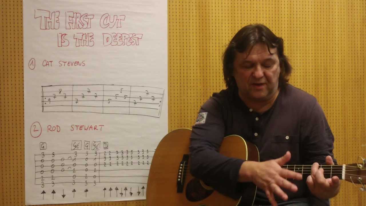 Fingerstyle Guitar Lesson #9: THE FIRST CUT IS THE DEEPEST (Intro ...