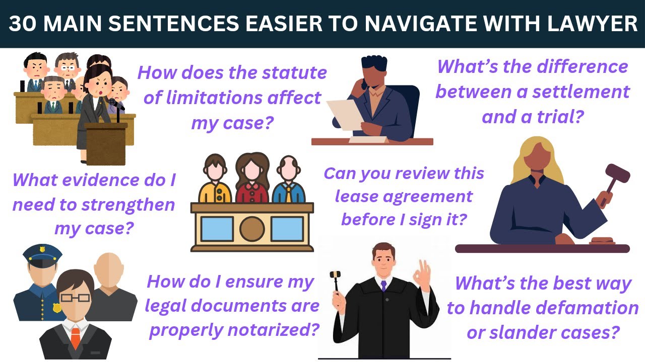 30 Essential Sentences About Legal Questions You Should Ask a Lawyer ...