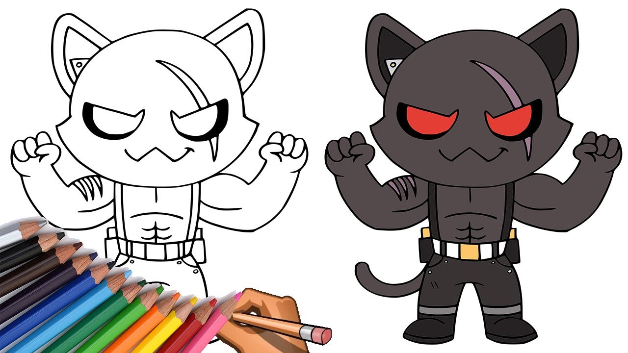 HOW TO DRAW SHADOW MEOWSCLES | FORTNITE - YouTube